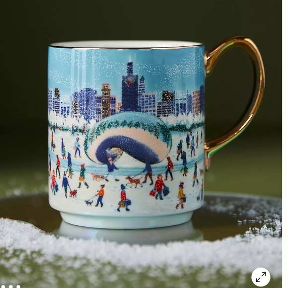 Anthropologie | Other | Holiday In The City Chicago Mug | Poshmark
